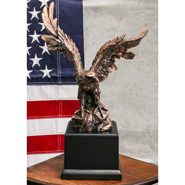 Millwood Pines Otho American Bald Eagle Figurine | Wayfair