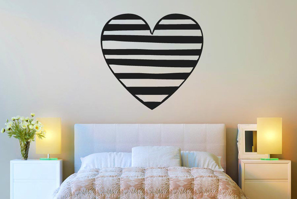 East Urban Home Striped Heart Wall Sticker | Wayfair.co.uk