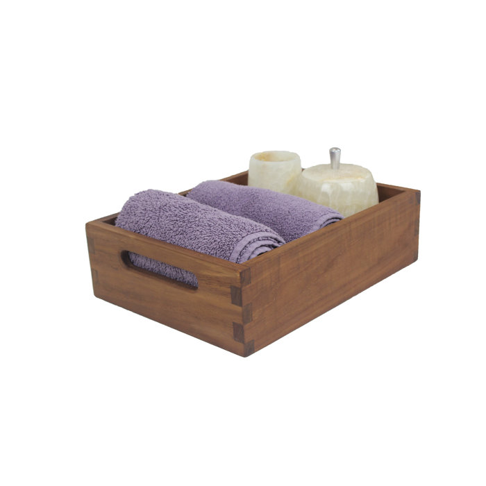 Aqua Teak Teak Shelf Bathroom Accessory Tray & Reviews | Wayfair