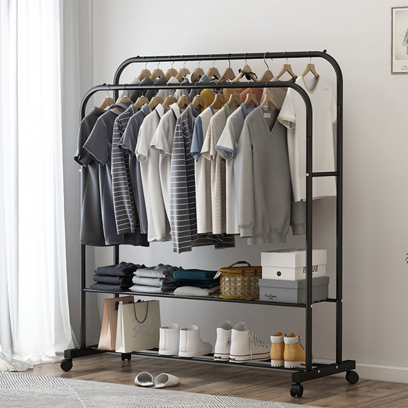Rebrilliant Clothing Garment Rack Heavy Duty Clothes Stand Rack Storage ...