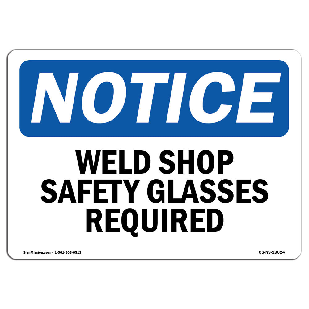 SignMission Weld Shop Safety Glasses Required Sign | Wayfair