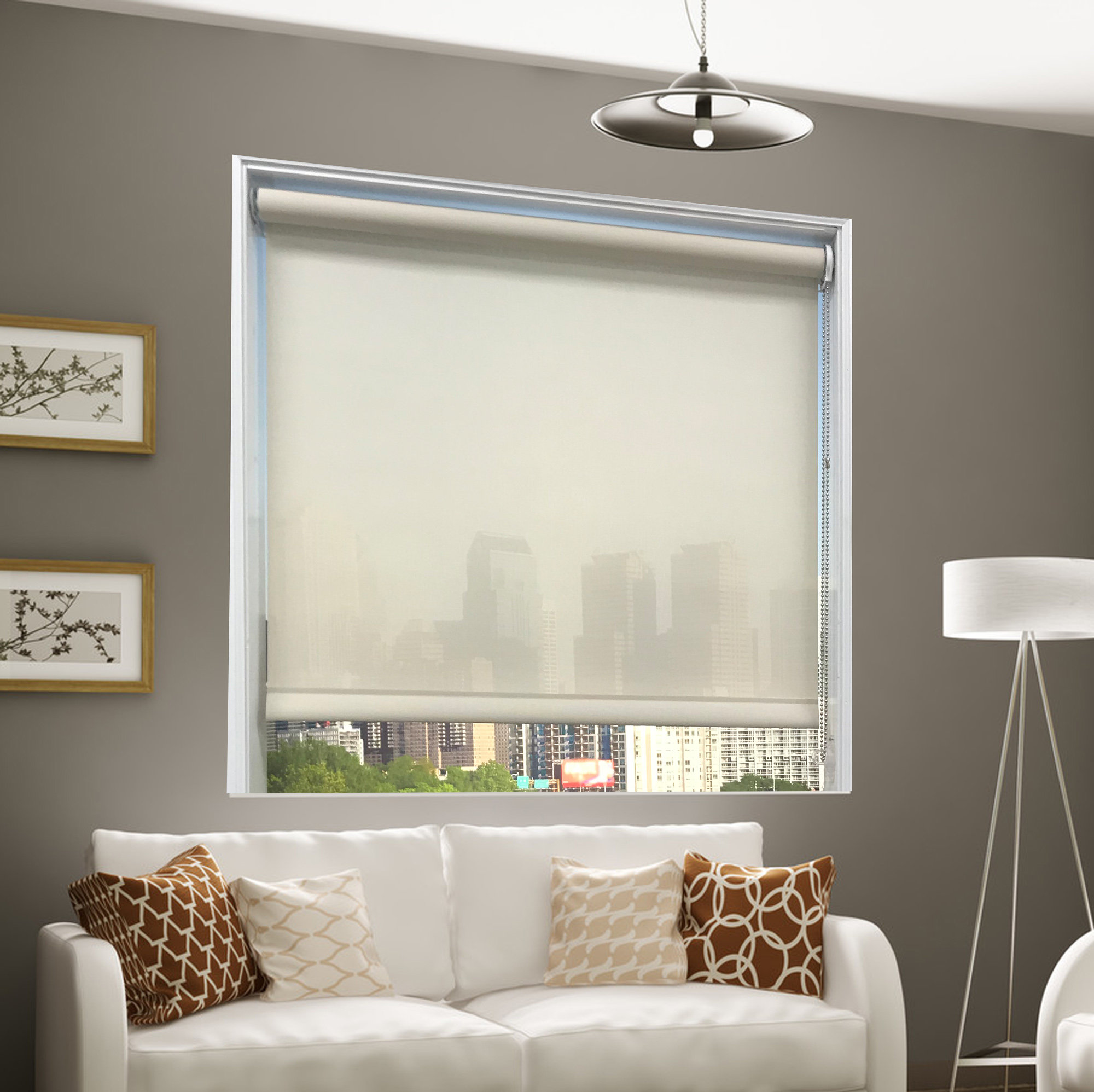 Harbor Shades Sheer Beige Roller Shade & Reviews | Wayfair