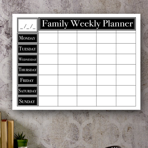 Lark Manor Family Weekly Wall Mounted Dry Erase Board | Wayfair