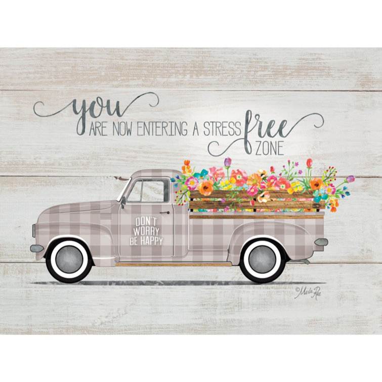 Gracie Oaks Stress Free Zone Vintage Truck Wall Décor - Wayfair Canada