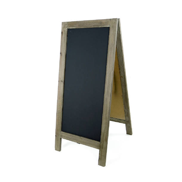 August Grove® Wooden Stand Free Standing Chalkboard & Reviews | Wayfair