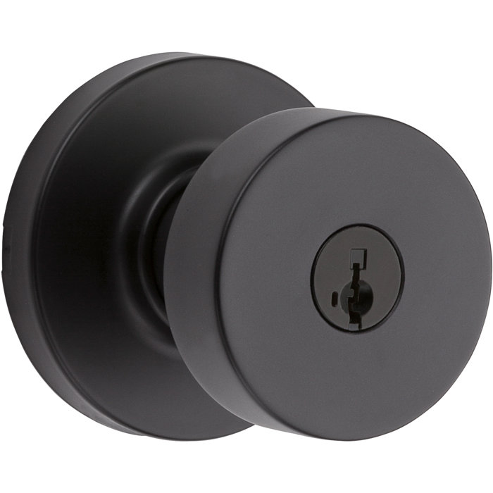 Kwikset Pismo Round Keyed Entry Knob featuring SmartKey Security ...