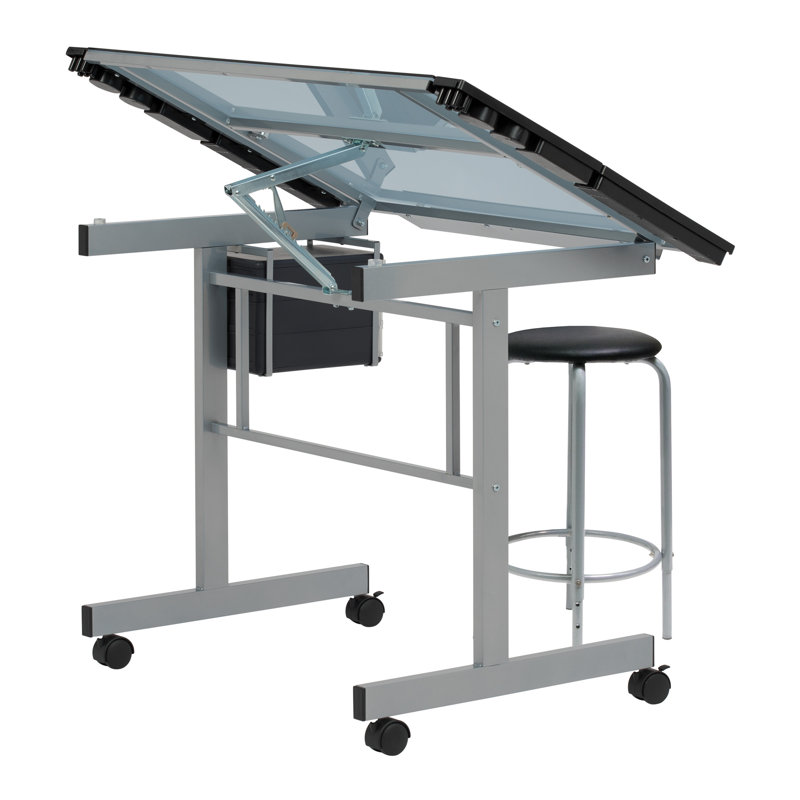 Inbox Zero Couto Height Adjustable Drafting Table & Reviews | Wayfair