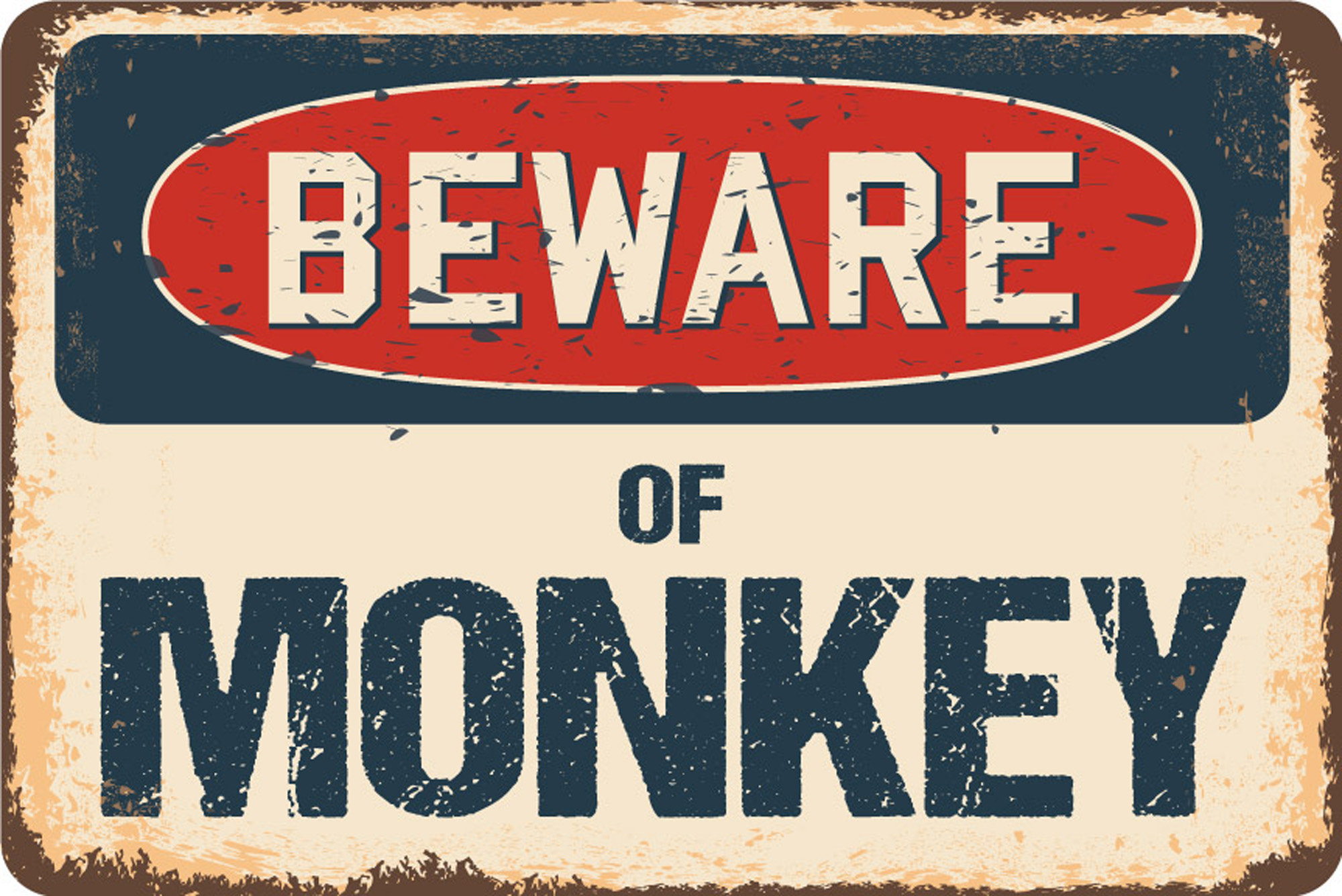 SignMission Beware of Monkey Sign | Wayfair