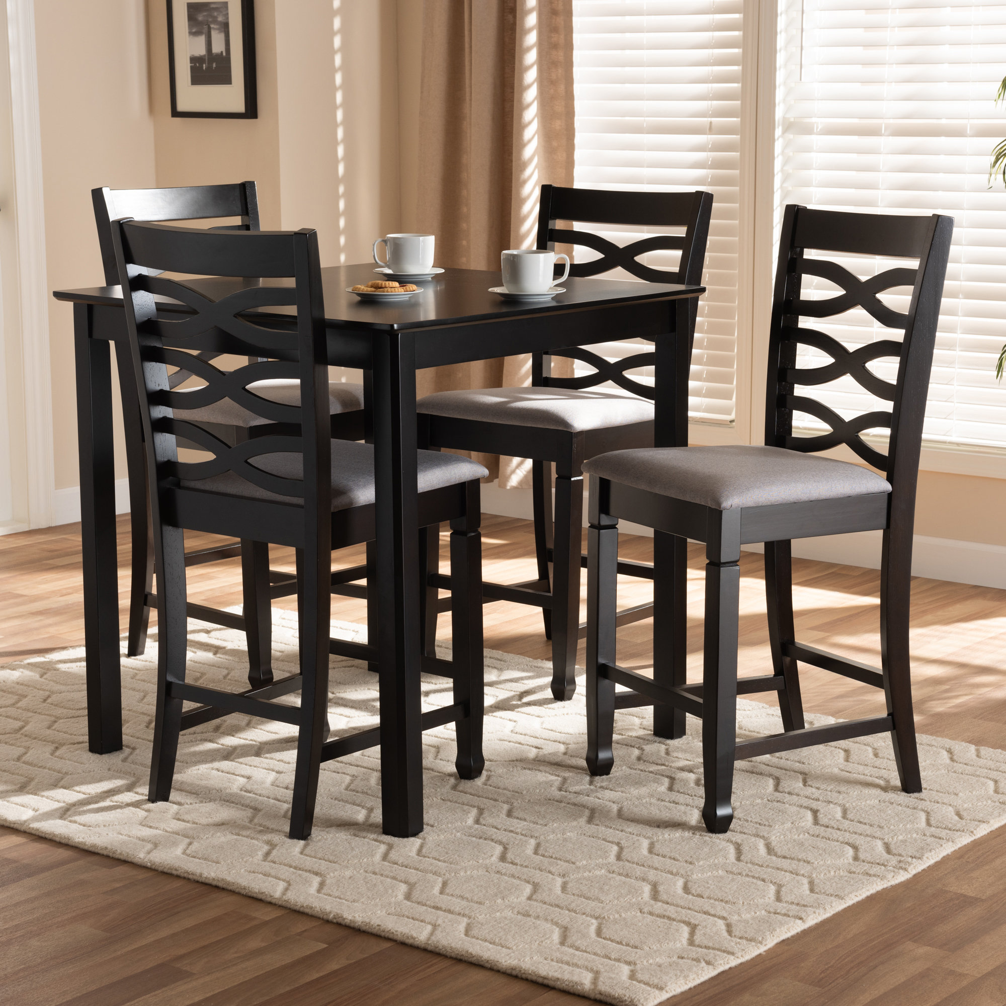 Canora Grey Sesco 4 - Person Counter Height Dining Set & Reviews | Wayfair