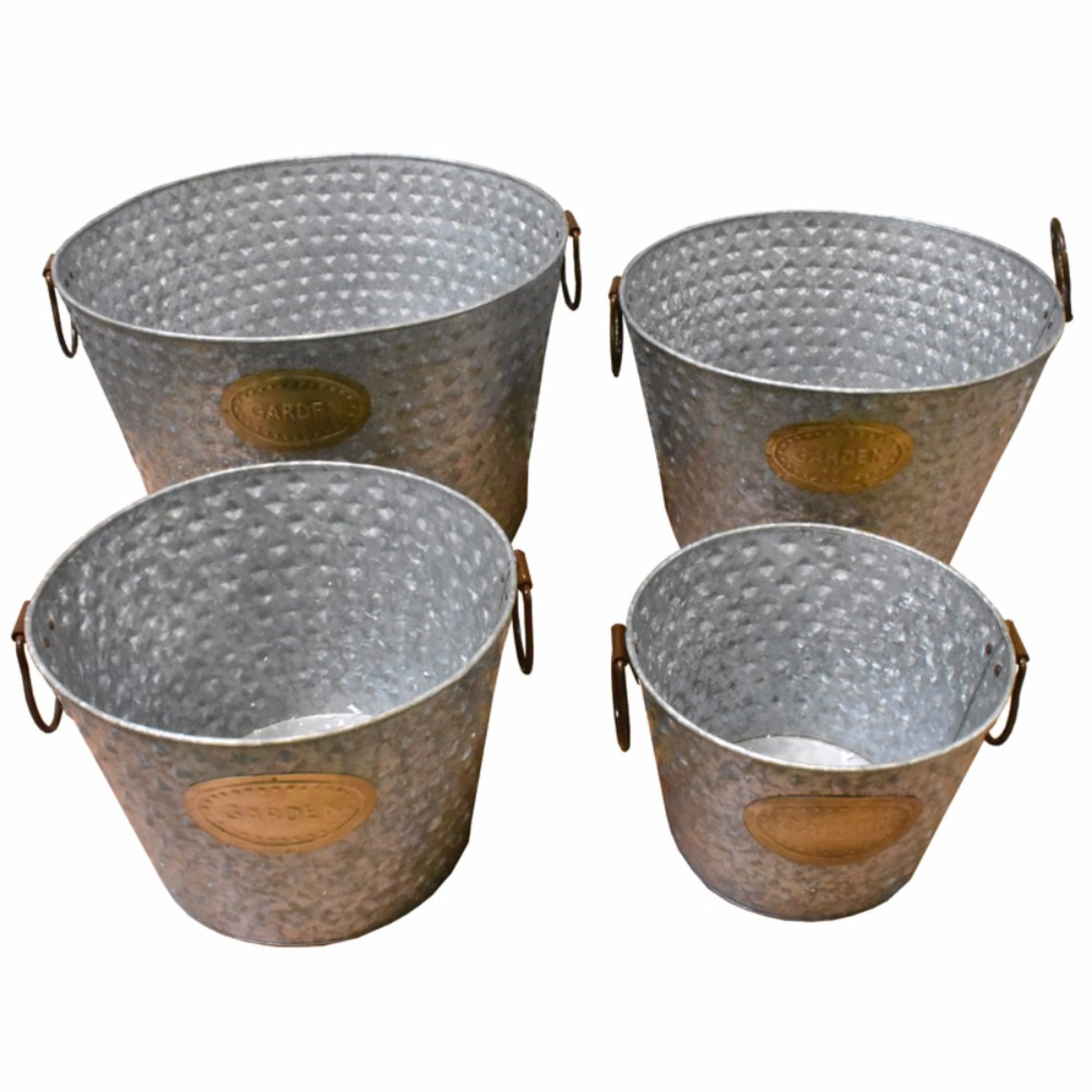 Gracie Oaks 4 Piece Metal Bucket Set | Wayfair