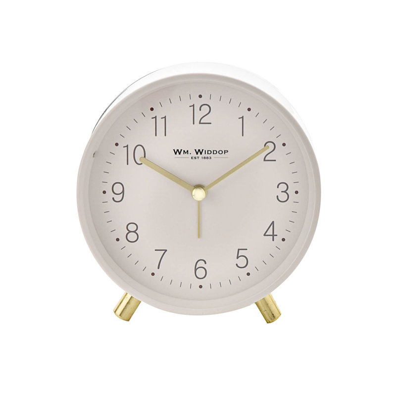 Wm Widdop Analog Metal Quartz Alarm Tabletop Clock | Wayfair.co.uk