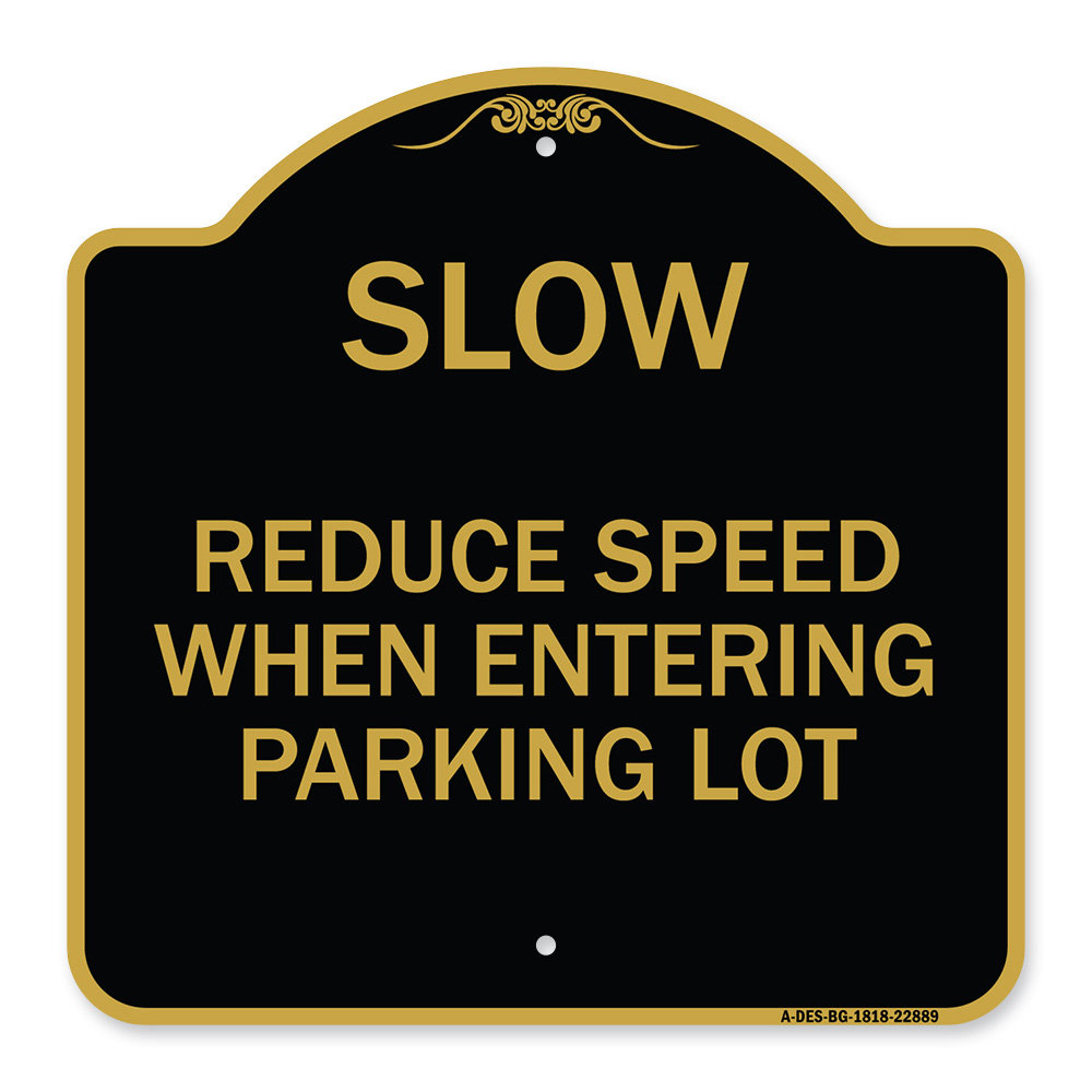 Signmission Designer Series Sign - Slow - Reduce Speed When Entering ...