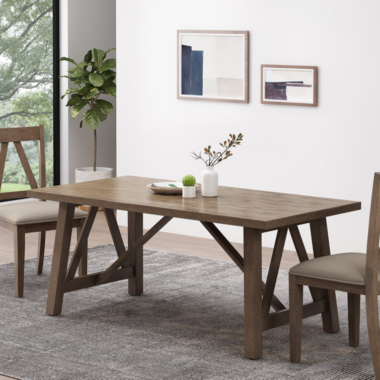 Gracie Oaks Jahirah 71'' Trestle Dining Table & Reviews | Wayfair