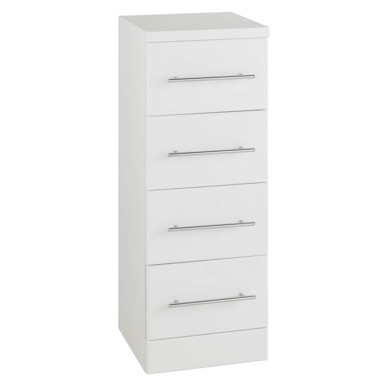 Latitude Run Leinfelder Drawer Unit 300Mm 4 Drawers In White | Wayfair ...