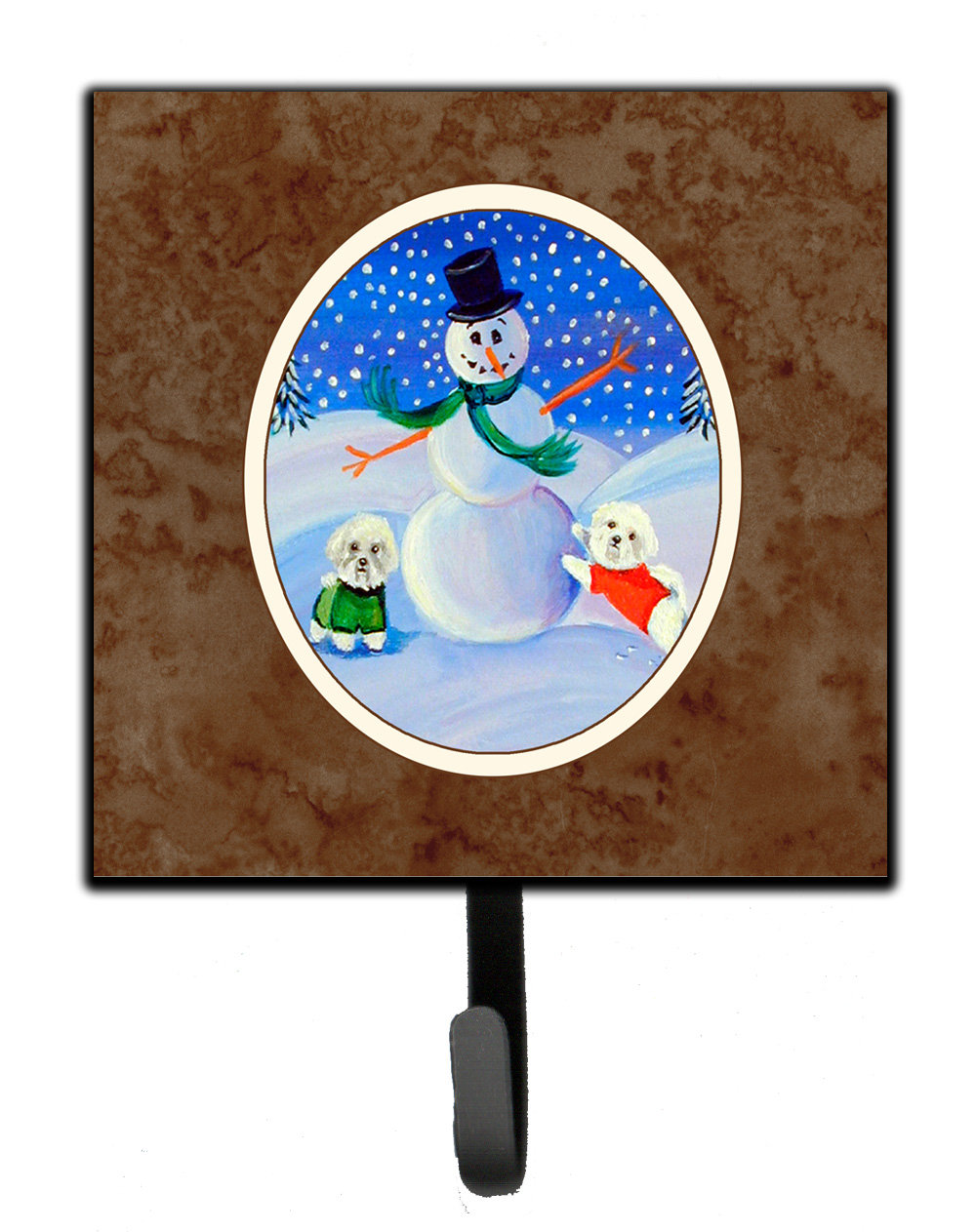 The Holiday Aisle® Anderton Snowman Bichon Frise Wall Key Organizer ...