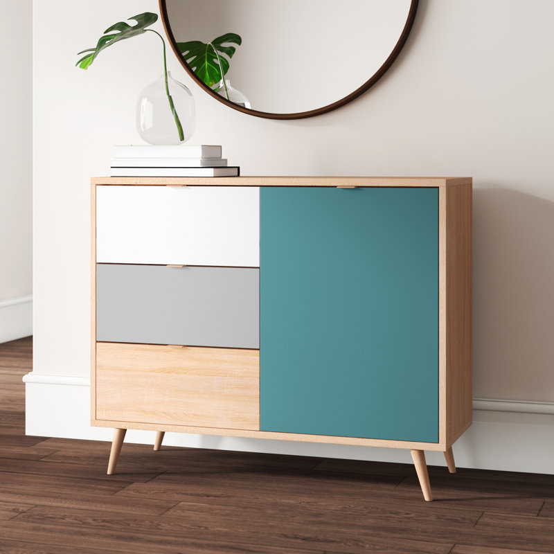 Hykkon Hollington 3 Drawer Combi Chest & Reviews | Wayfair.co.uk