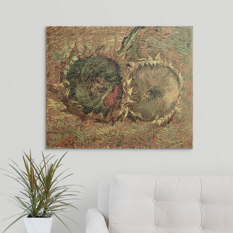 Vault W Artwork Two Cut Sunflowers, 1887 by Vincent Van Gogh - Print ...