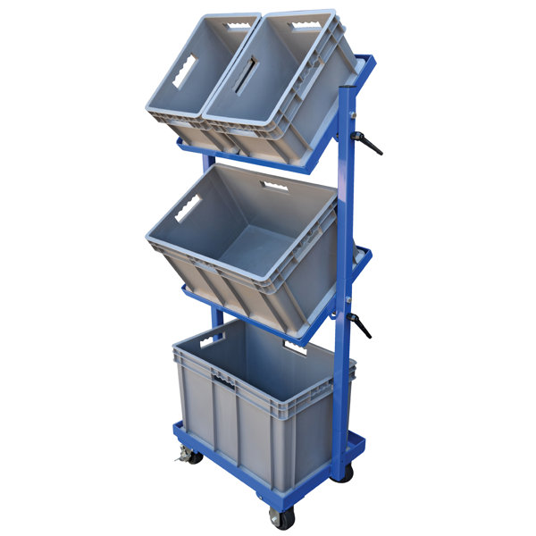 Vestil 200 lbs 1 Shelf 3 Basket Multi-Tier Utility Cart | Wayfair