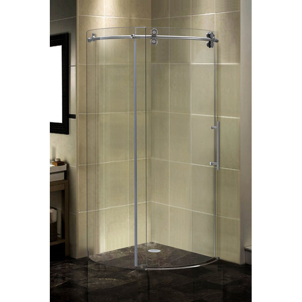 Aston Orbitus 38 5 X 38 5 X 75 Completely Frameless Round Shower