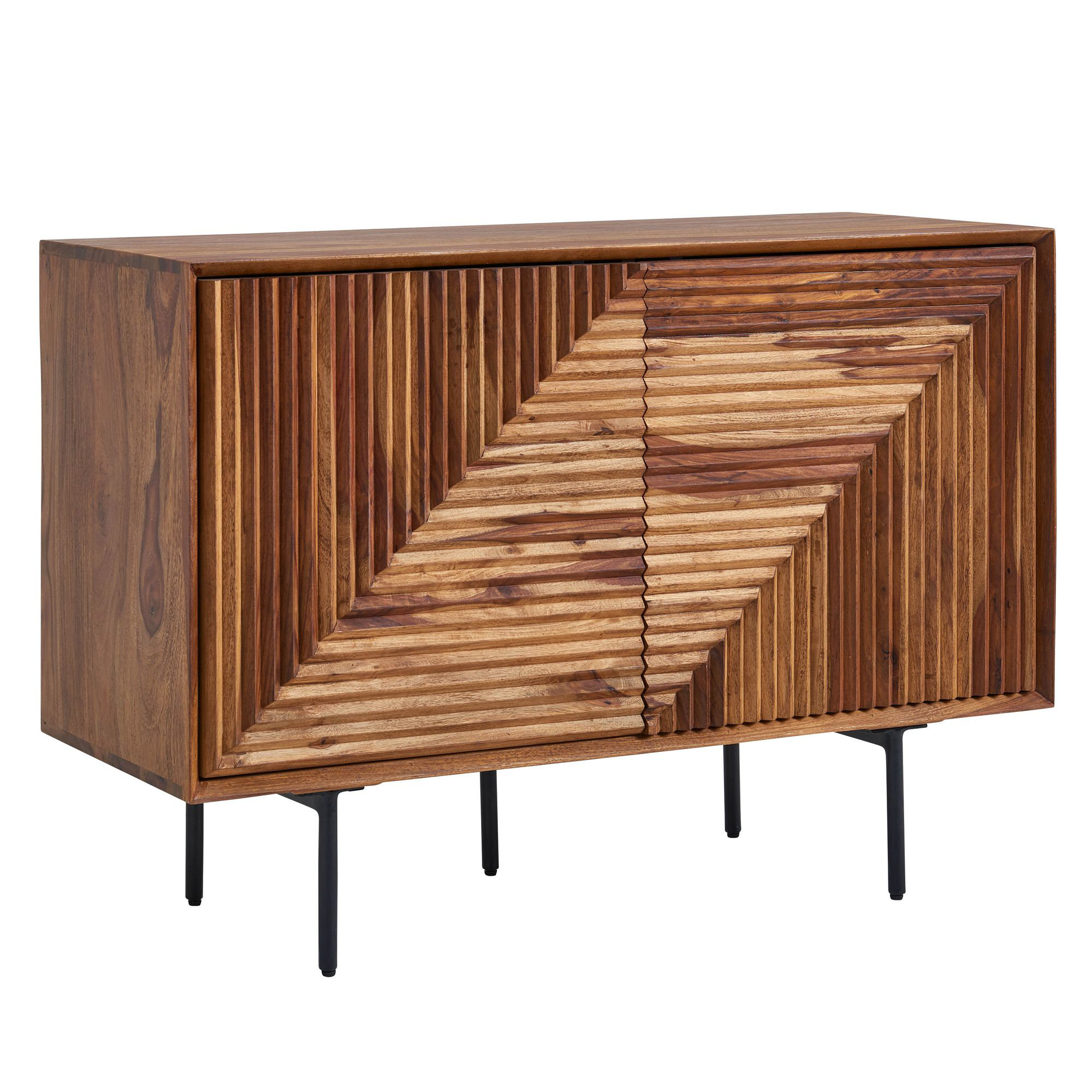 Union Rustic Gromwell 100 Cm Wide Sheesham Solid Wood Sideboard ...