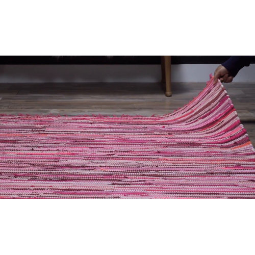 Highland Dunes Pritchard Geometric Handmade Handwoven Cotton Area Rug ...