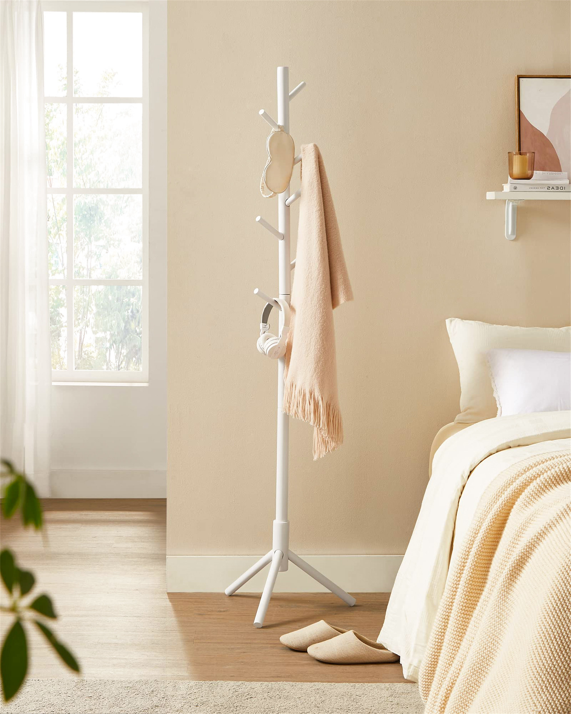 Brayden Studio Toger Solid Wood 8 - Hook Freestanding Coat Stand ...