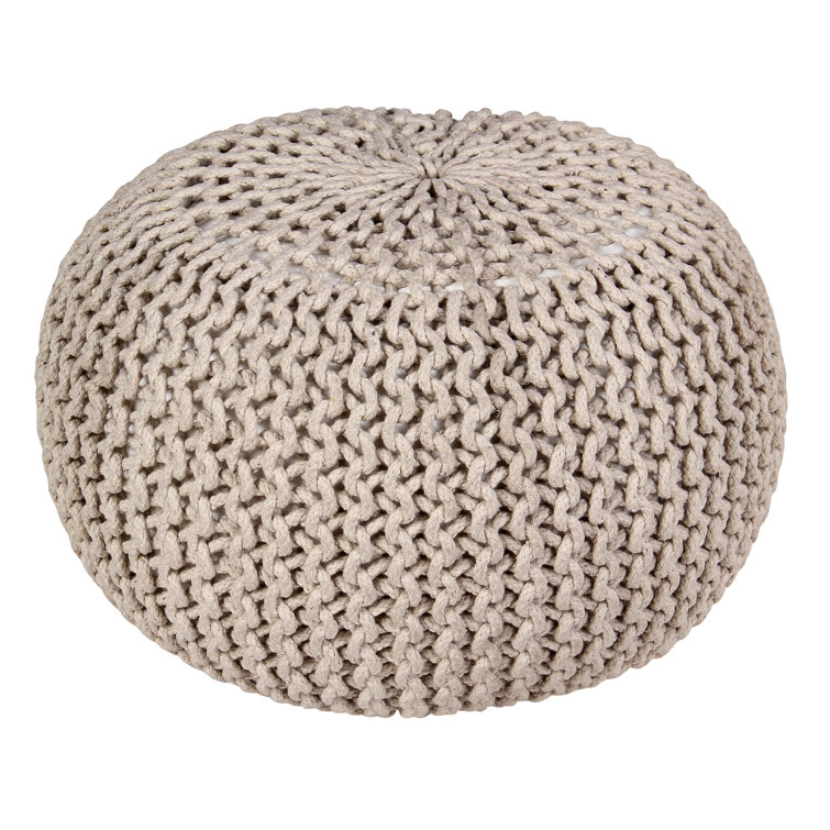 Zipcode Design Antoinette 50Cm Wide Round Solid Colour Pouffe Ottoman ...