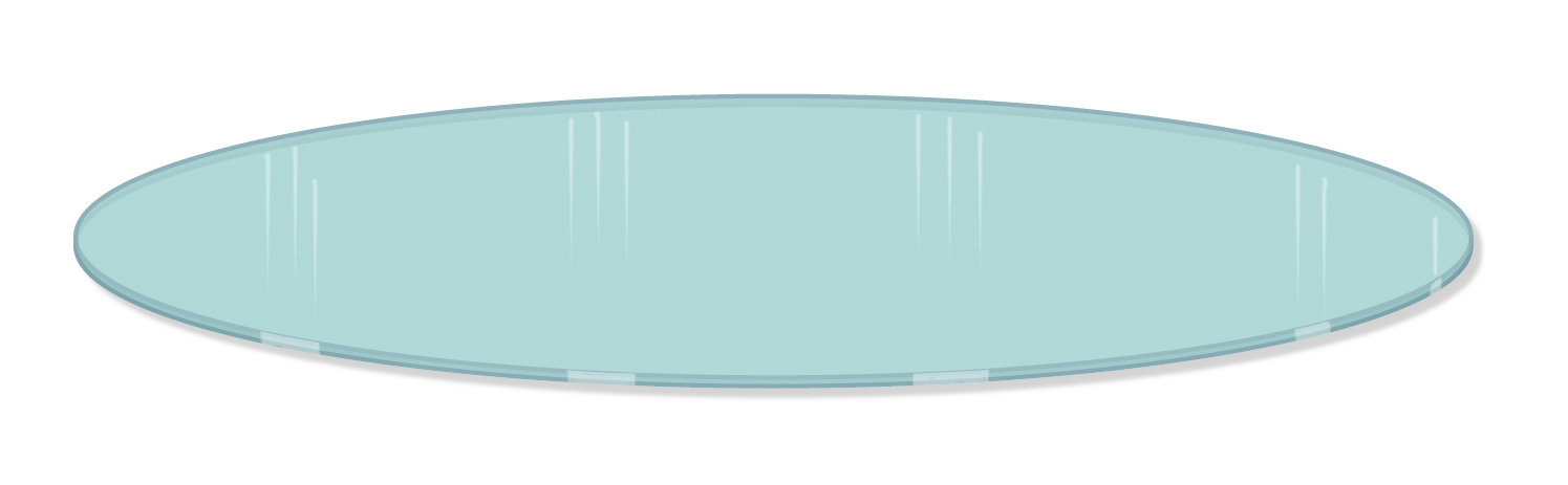 Econoco 30" Diameter Glass Shelf Topper | Wayfair