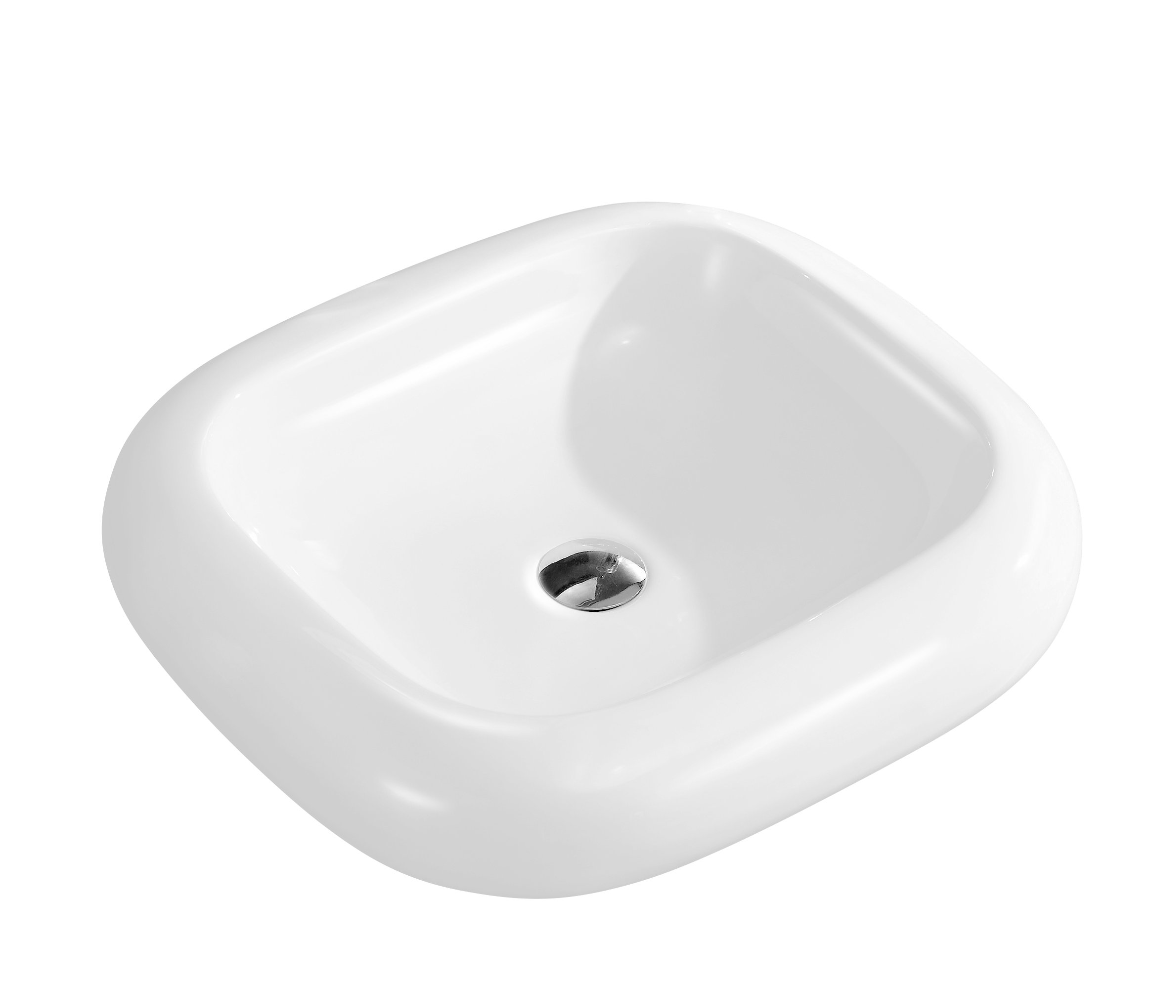 Fine Fixtures Modern Ceramic Square Vessel Bathroom Sink | Wayfair