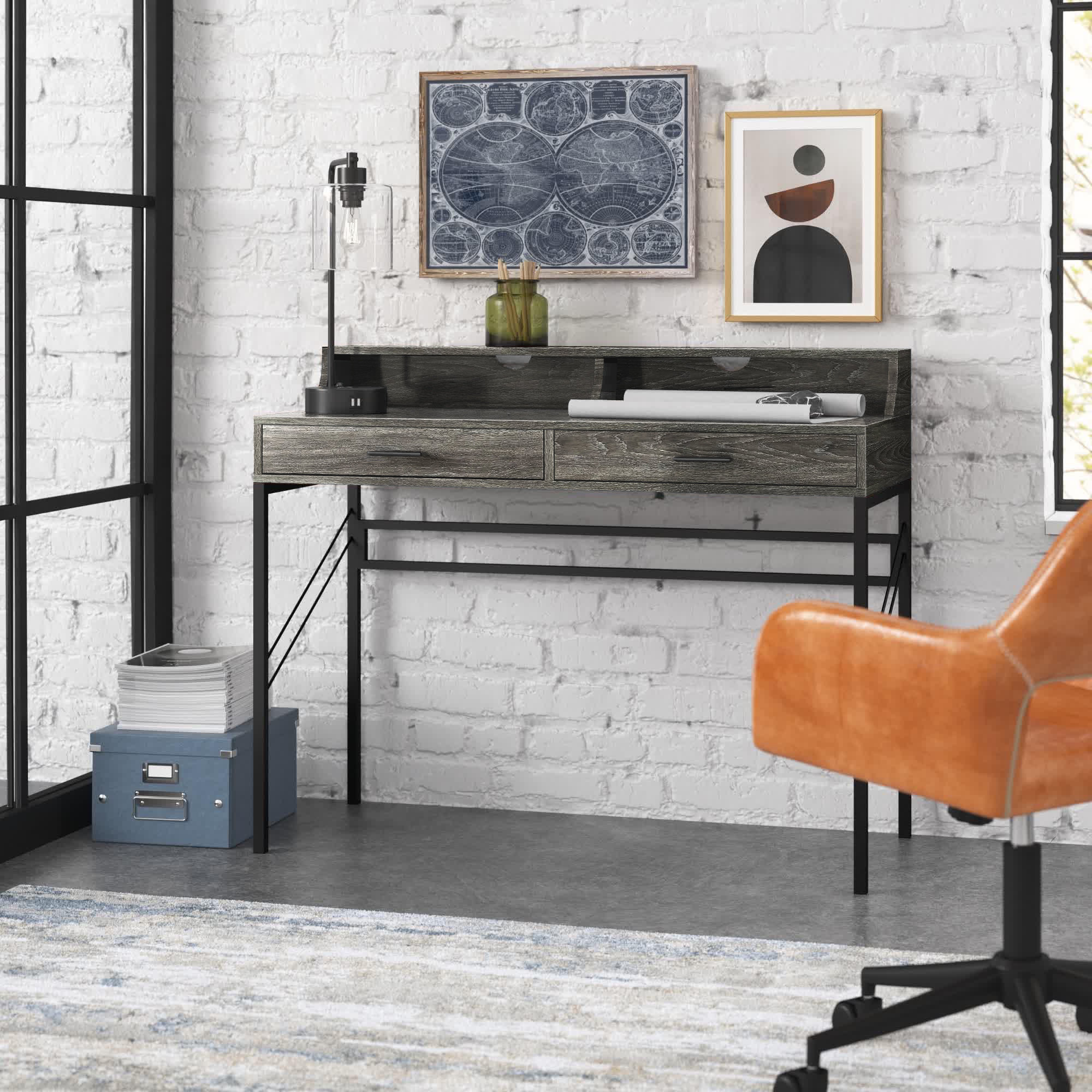 Steelside™ Lamarr 44'' Desk & Reviews | Wayfair