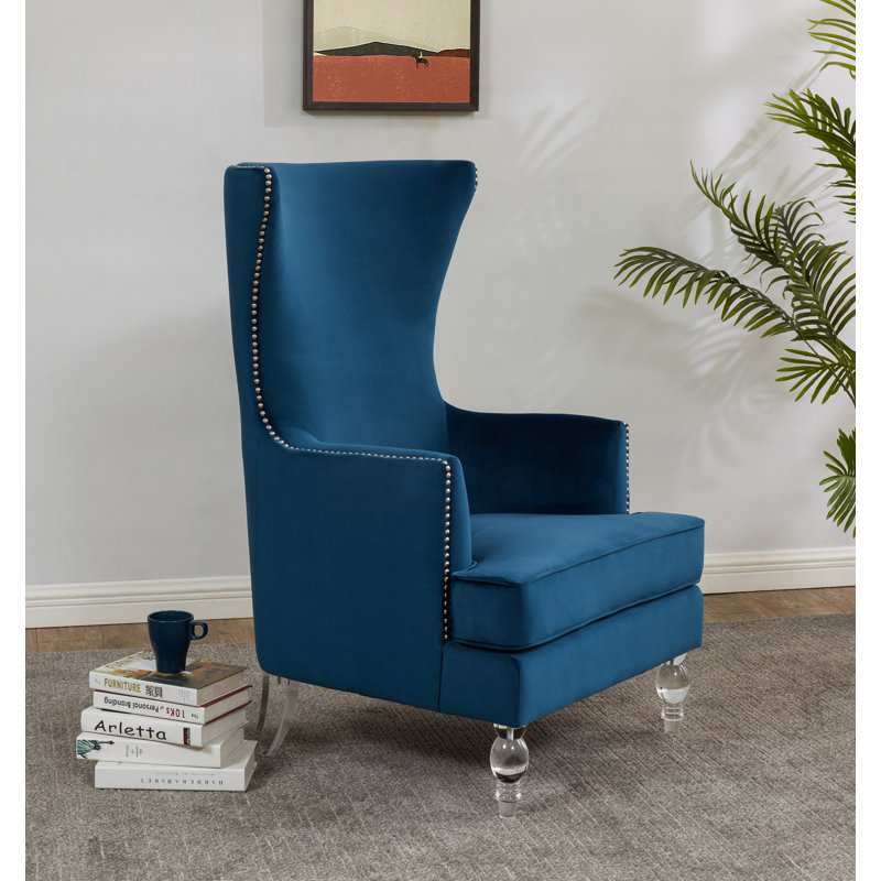 Rosdorf Park Bree 29.1'' Wide Velvet Wingback Chair & Reviews | Wayfair