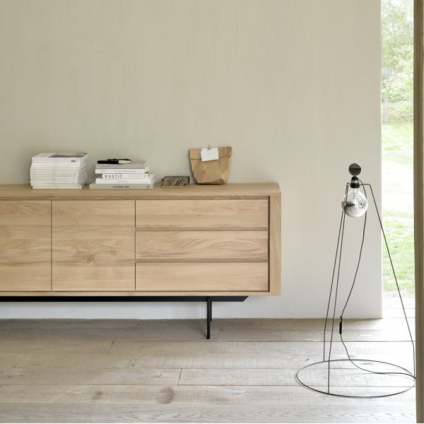 Ethnicraft Shadow 71" Wide 3 Drawer Solid Wood Buffet Table | Perigold