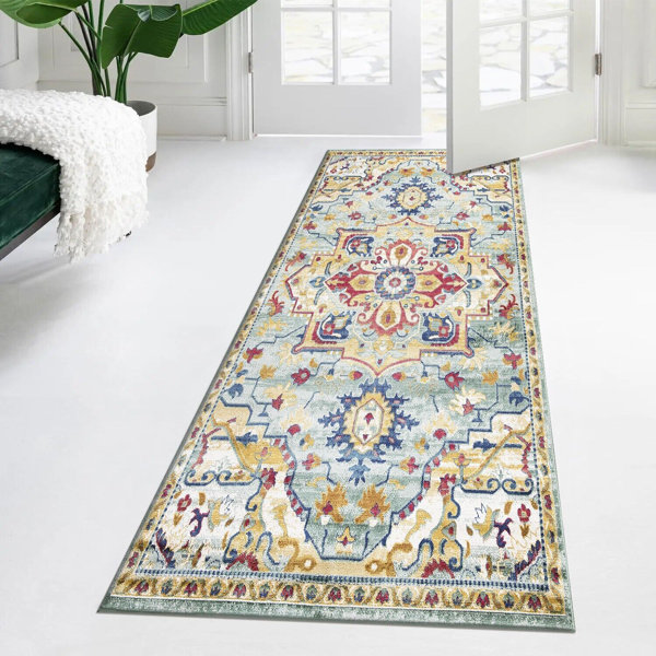 Latitude Vive Ulammandakh Persian Blue/Red/Yellow Area Rug | Wayfair.co.uk