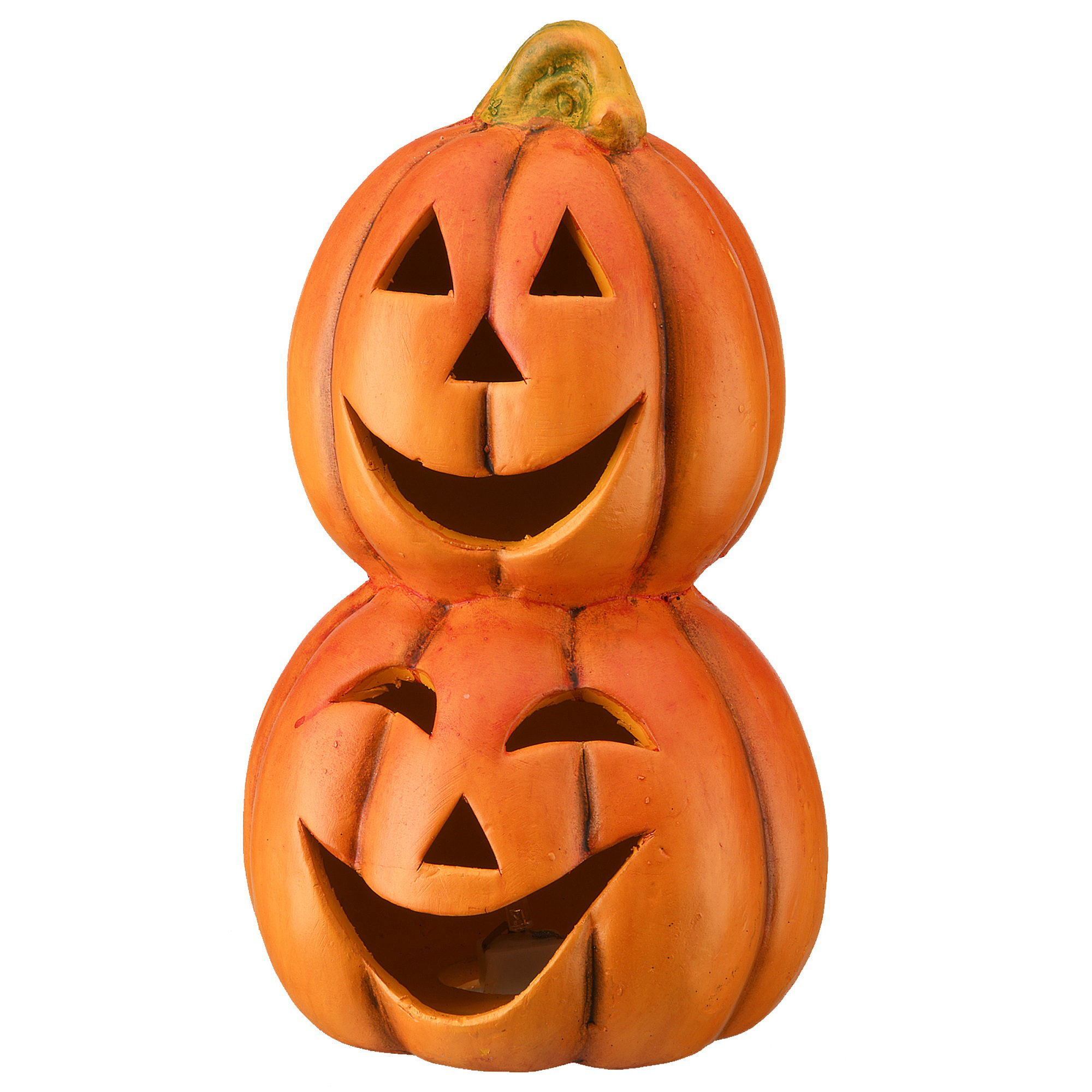 The Holiday Aisle® Edwinna Pre-Lit Stacked Jack-O-Lanterns | Wayfair