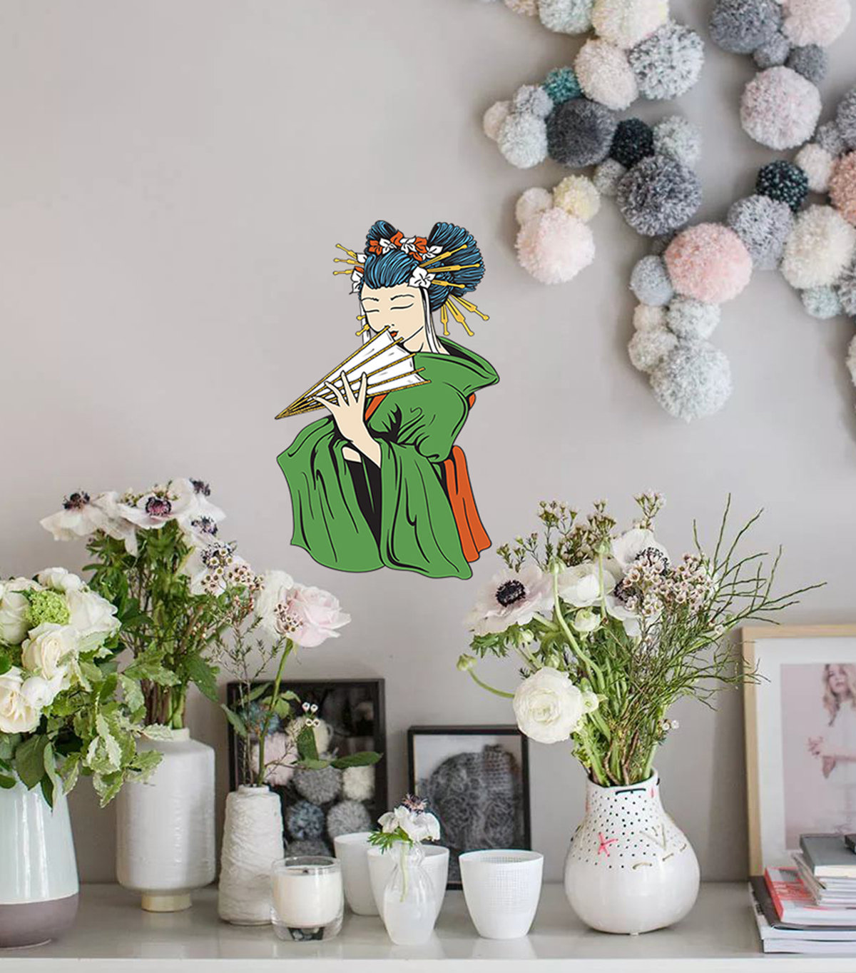 Trinx Geisha Sticker Wall Decal | Wayfair