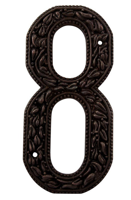 Vicenza Designs San Michele 4.75'' H Reflective Metal House Number ...