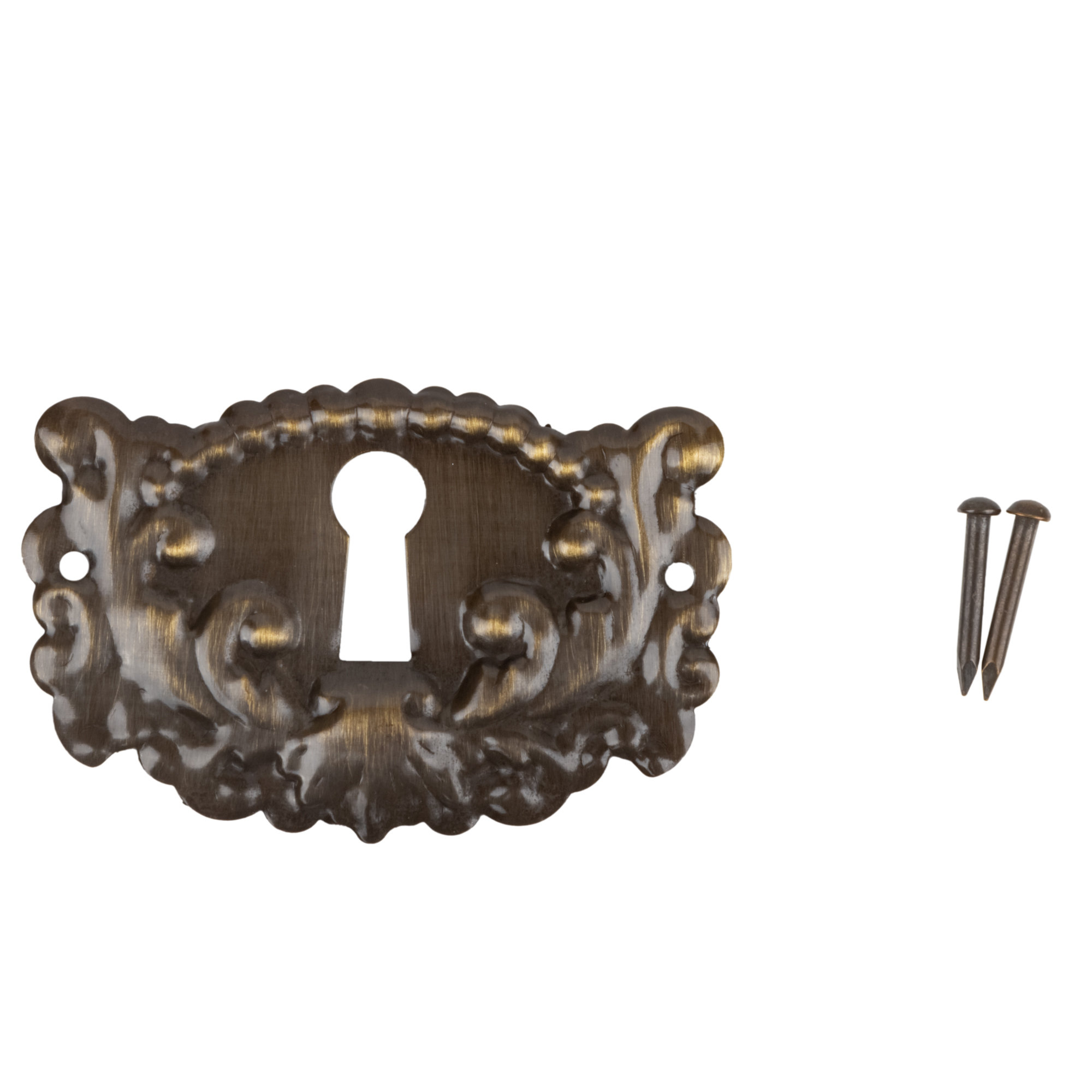 UNIQANTIQ HARDWARE SUPPLY Victorian Antique Brass Keyhole Cover | Wayfair