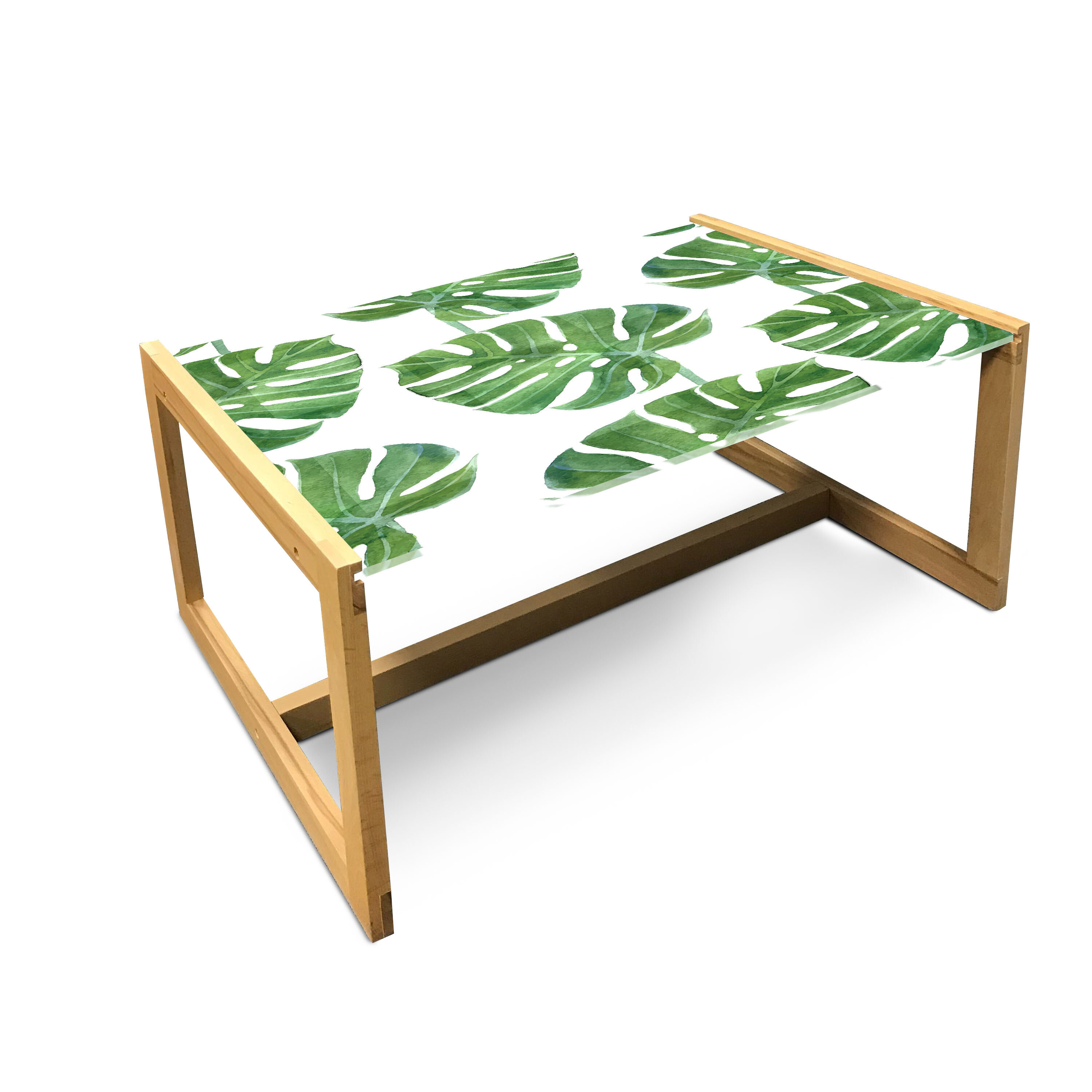 East Urban Home Jungle Leaves Coffee Table, Silhouettes Of Wide ...