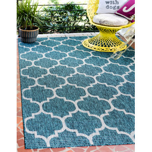Wayfair | Geometric Teal Area Rugs You'll Love in 2022