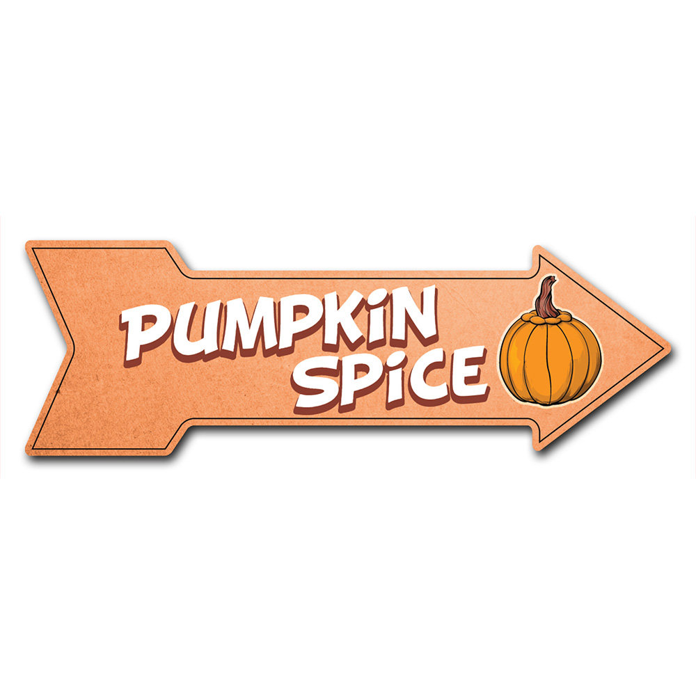SignMission Decal-999657_Pumpkin Spice Arrow Decal Funny Home Décor 18 ...