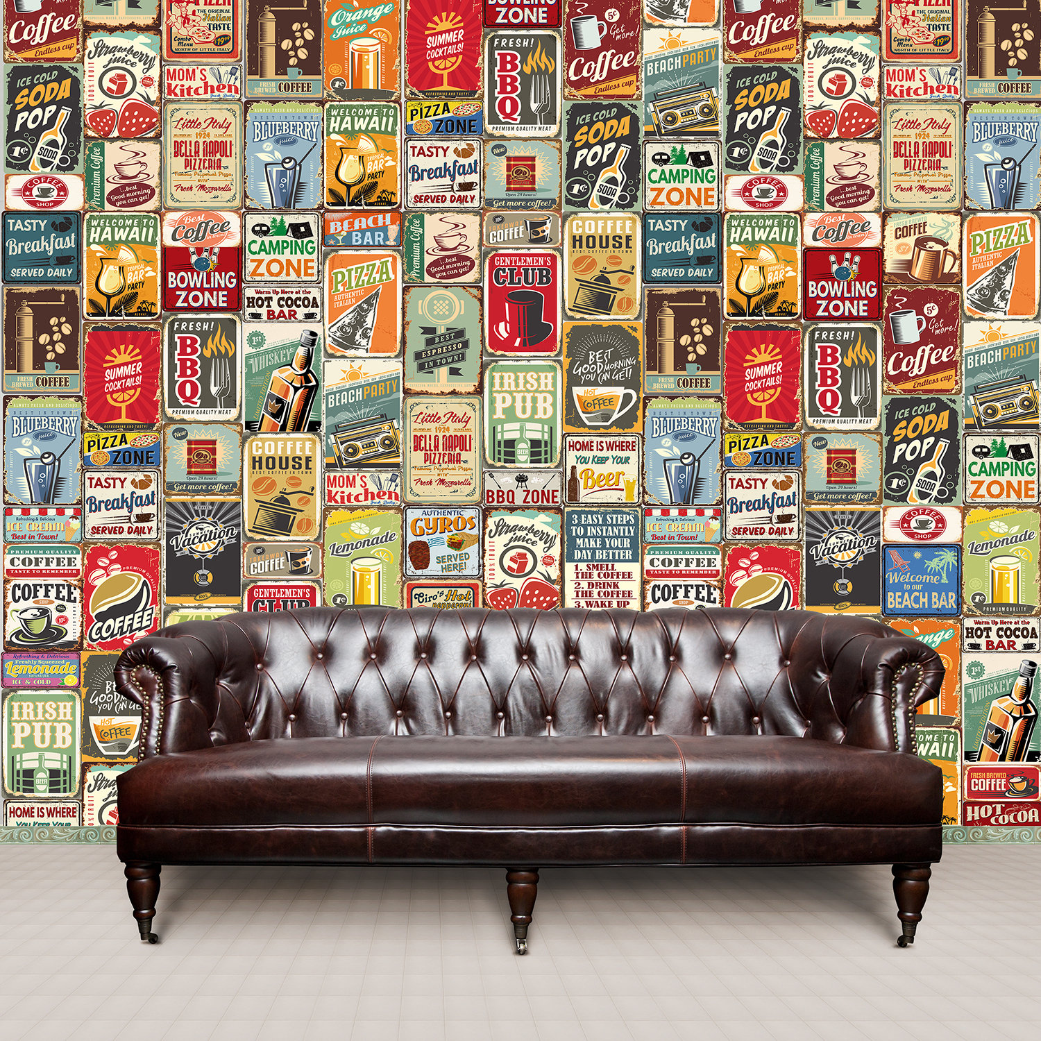 Winston Porter Party Metal Sign Collage Wall Decals & Reviews | Wayfair