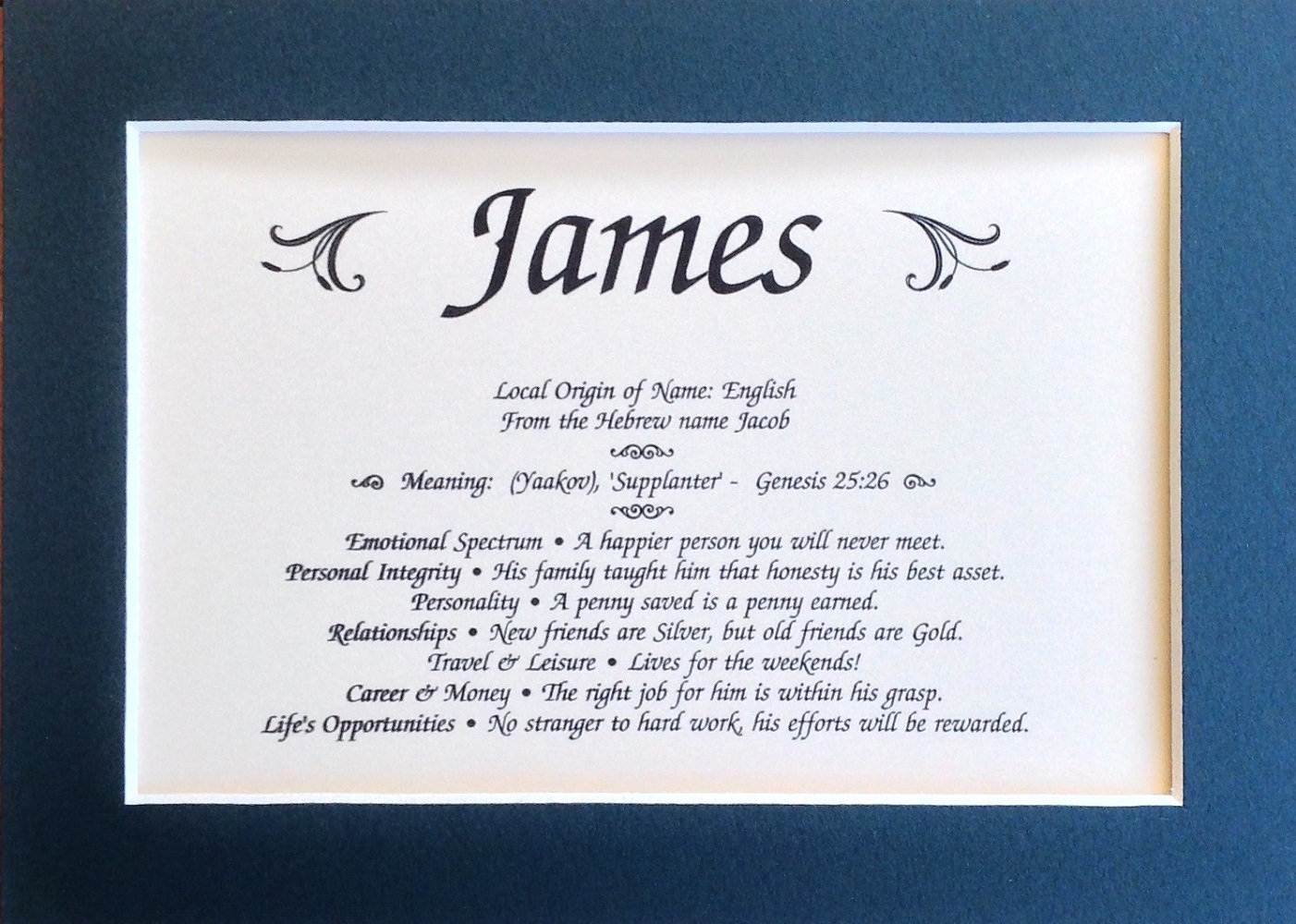 Peter Townsend's Irish Collection First Name Meaning - Unframed Textual ...