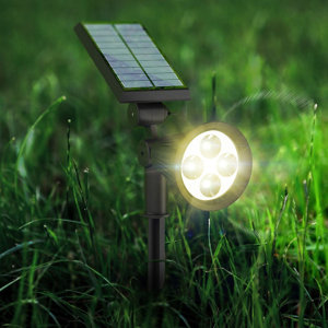 Solvao 15.94" Solar Powered Integrated LED Outdoor Floor Lamp | Wayfair