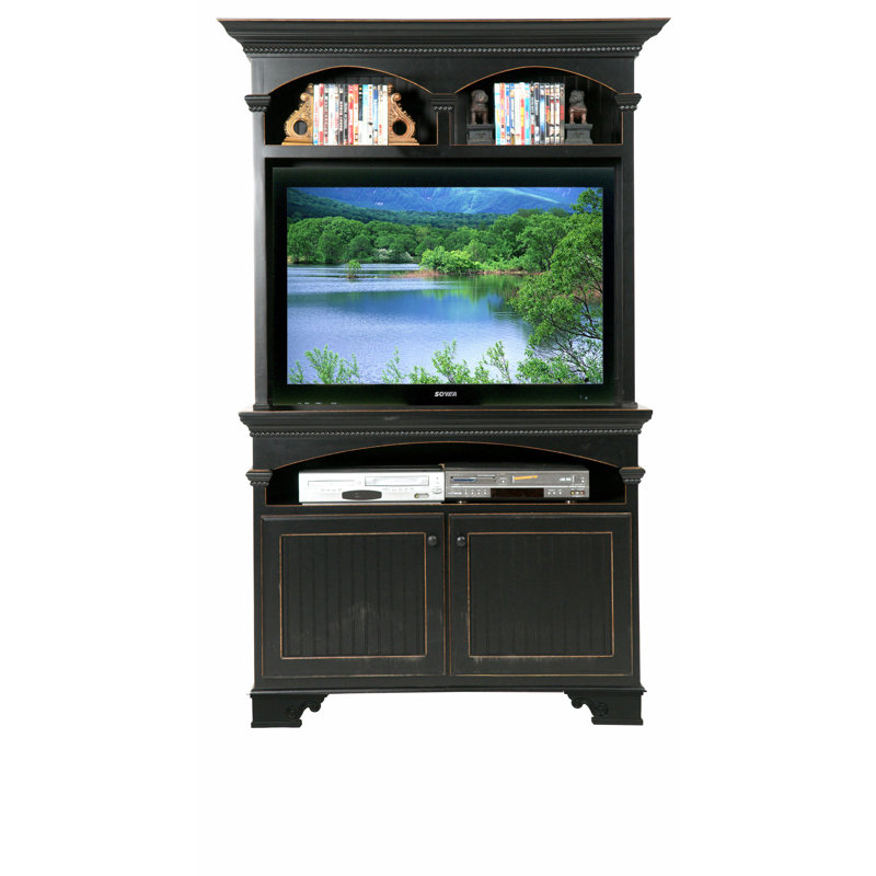 August Grove® South Perth Solid Wood Entertainment Center for TVs up to ...