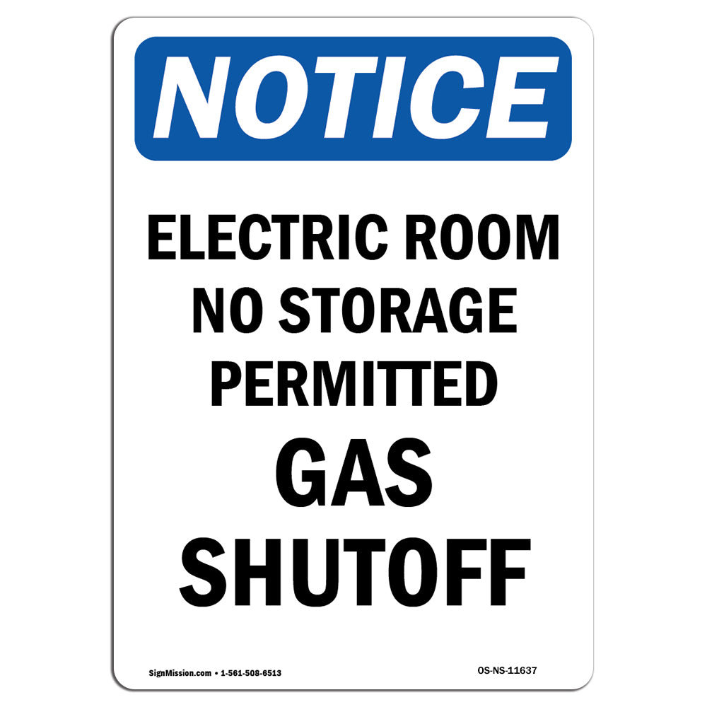 SignMission Electric Room No Storage Permitted Sign | Wayfair
