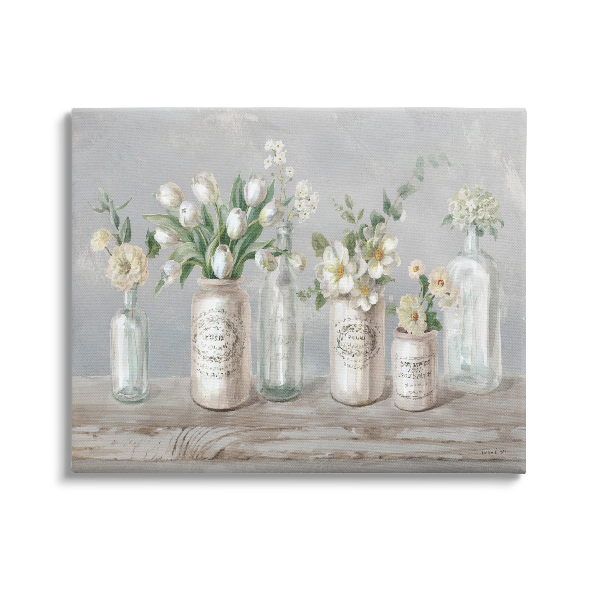 Latitude Run® Traditional Flower Arrangement Vases by - Wrapped Canvas ...