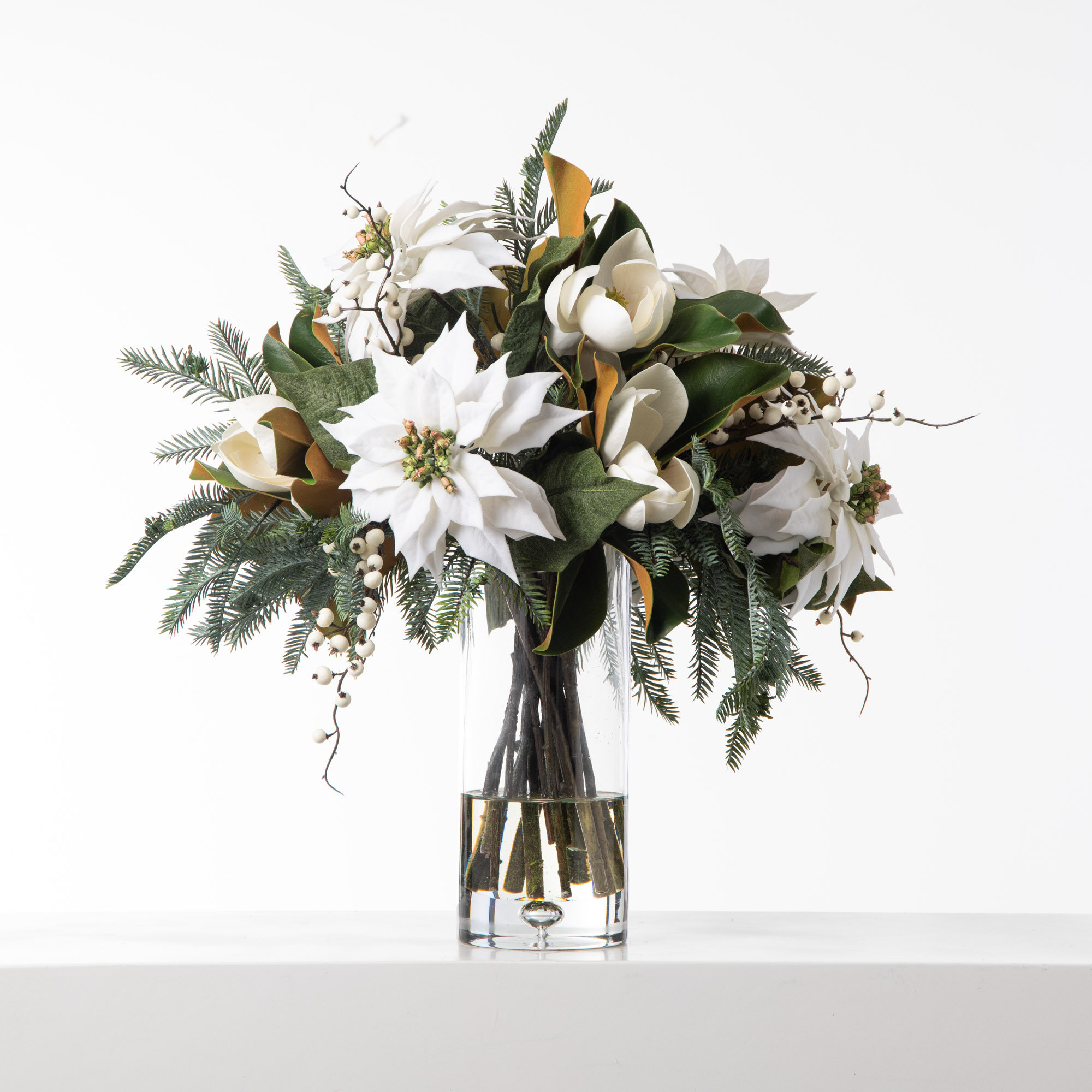 DarbyCreekTrading Poinsettia Centerpiece in Vase | Wayfair