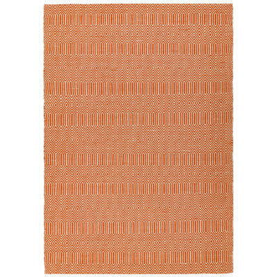 Wade Logan Mosig Handwoven Cotton/Wool Orange/White Rug & Reviews ...