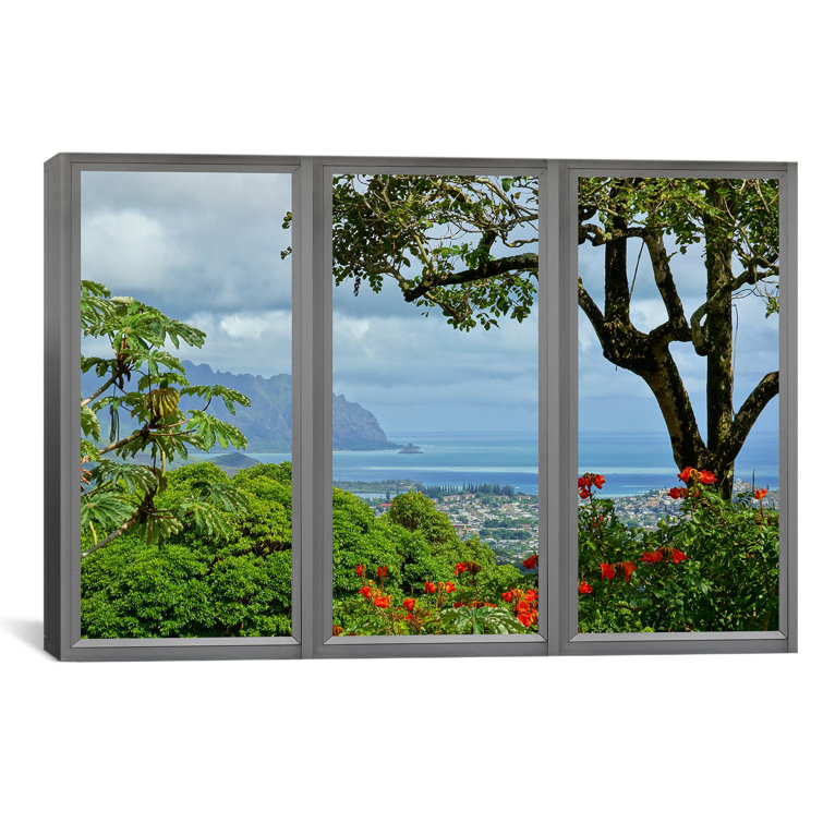 iCanvas Hawaii Window View Photographic Print on Wrapped Canvas ...