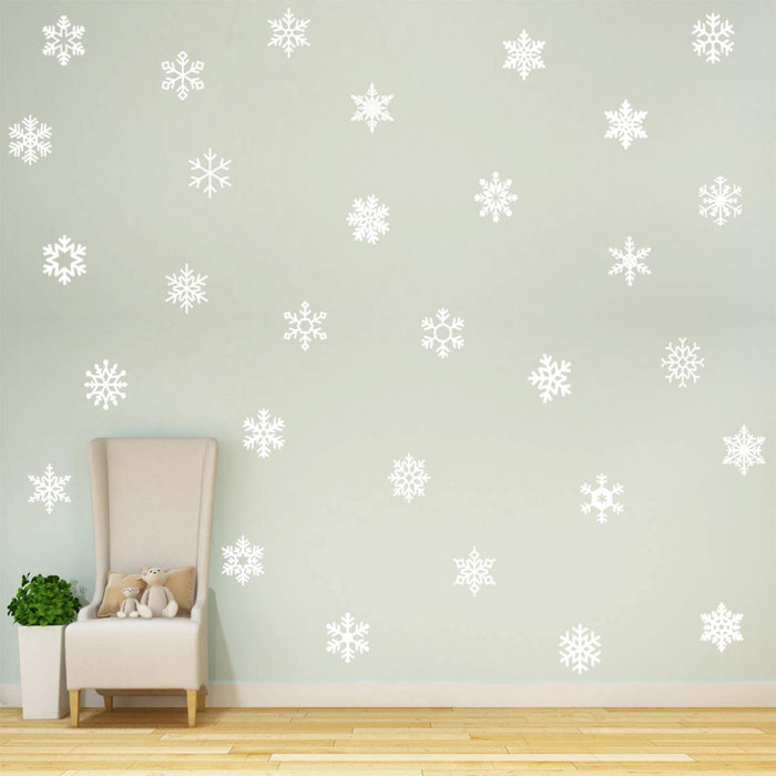 The Holiday Aisle® Snowflakes Wall Decal | Wayfair